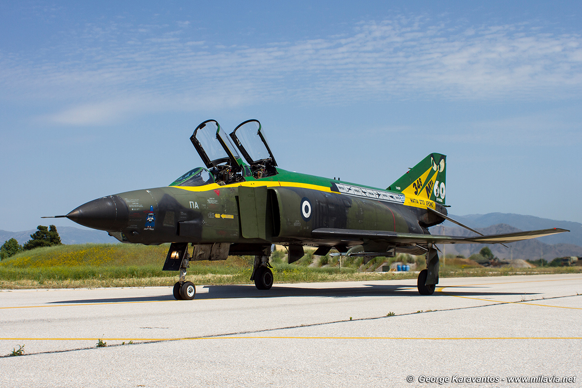 Hellenic Air Force RF-4E Recce Phantom II Retirement - 348 TRS, Larissa, Greece - MILAVIA ...