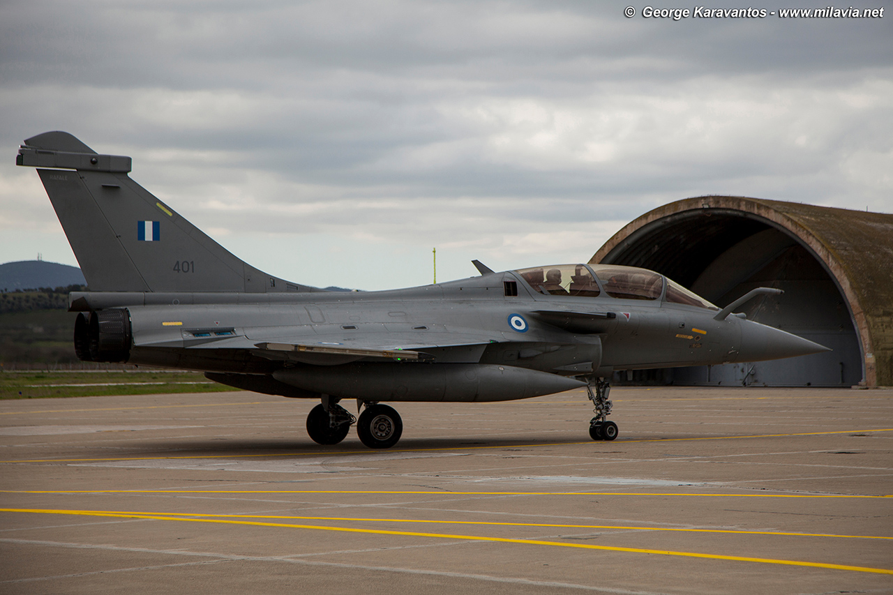 Arrival First Hellenic Air Force Rafales - Tanagra air base, Greece ...