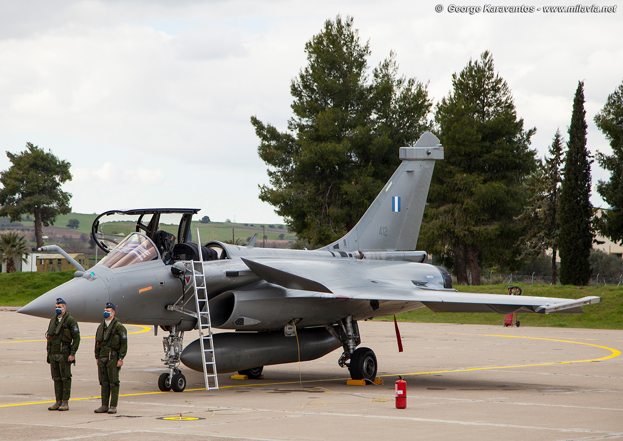 Arrival First Hellenic Air Force Rafales - Tanagra air base, Greece ...