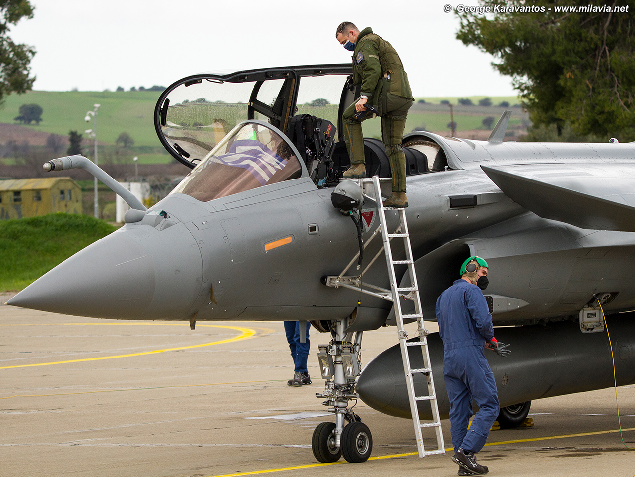 Arrival First Hellenic Air Force Rafales - Tanagra air base, Greece ...