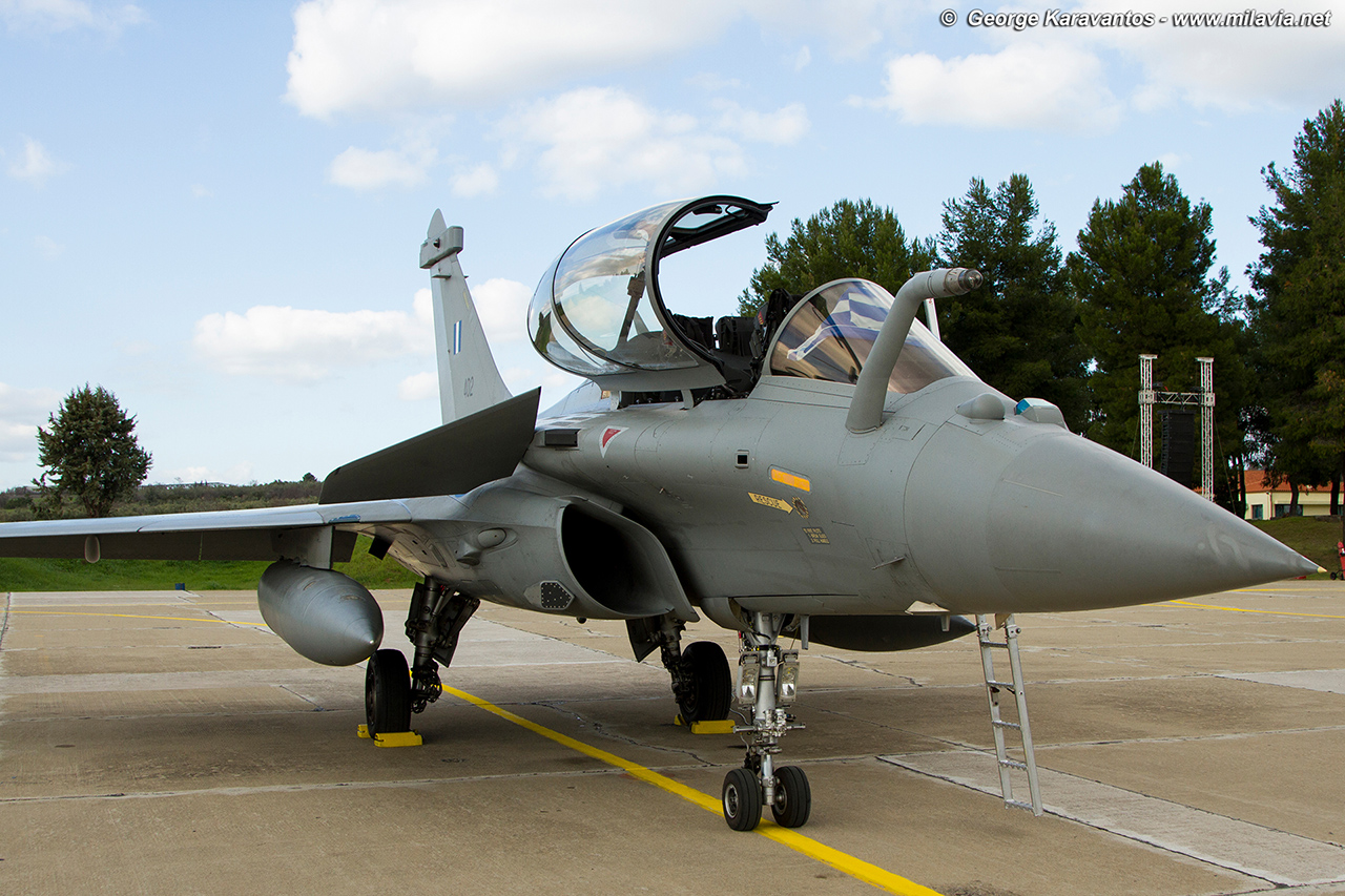 Arrival First Hellenic Air Force Rafales - Tanagra air base, Greece ...