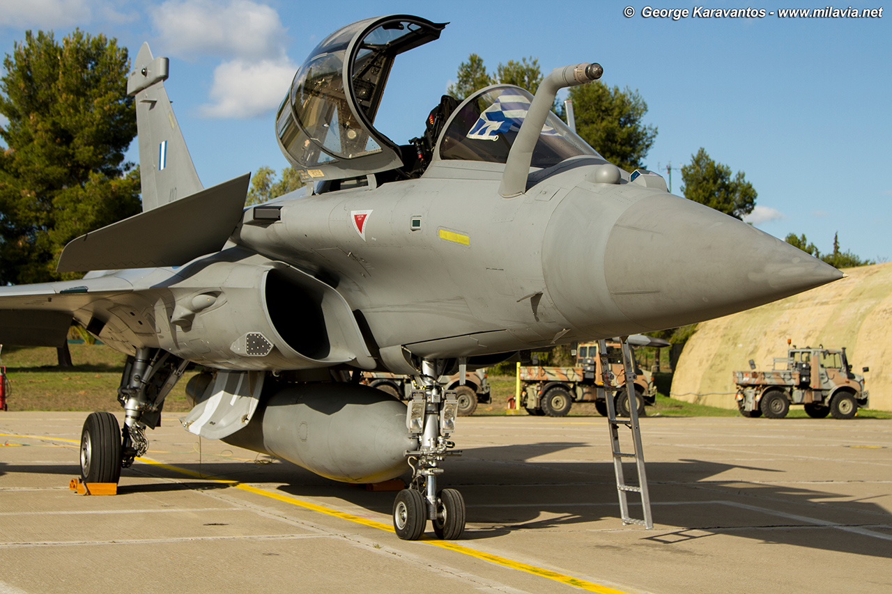 Arrival First Hellenic Air Force Rafales - Tanagra air base, Greece ...