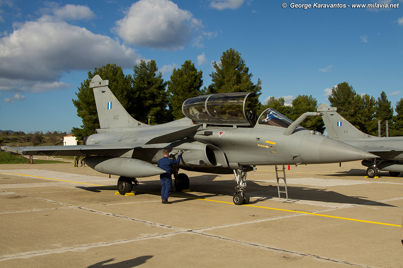 Arrival First Hellenic Air Force Rafales - Tanagra air base, Greece ...
