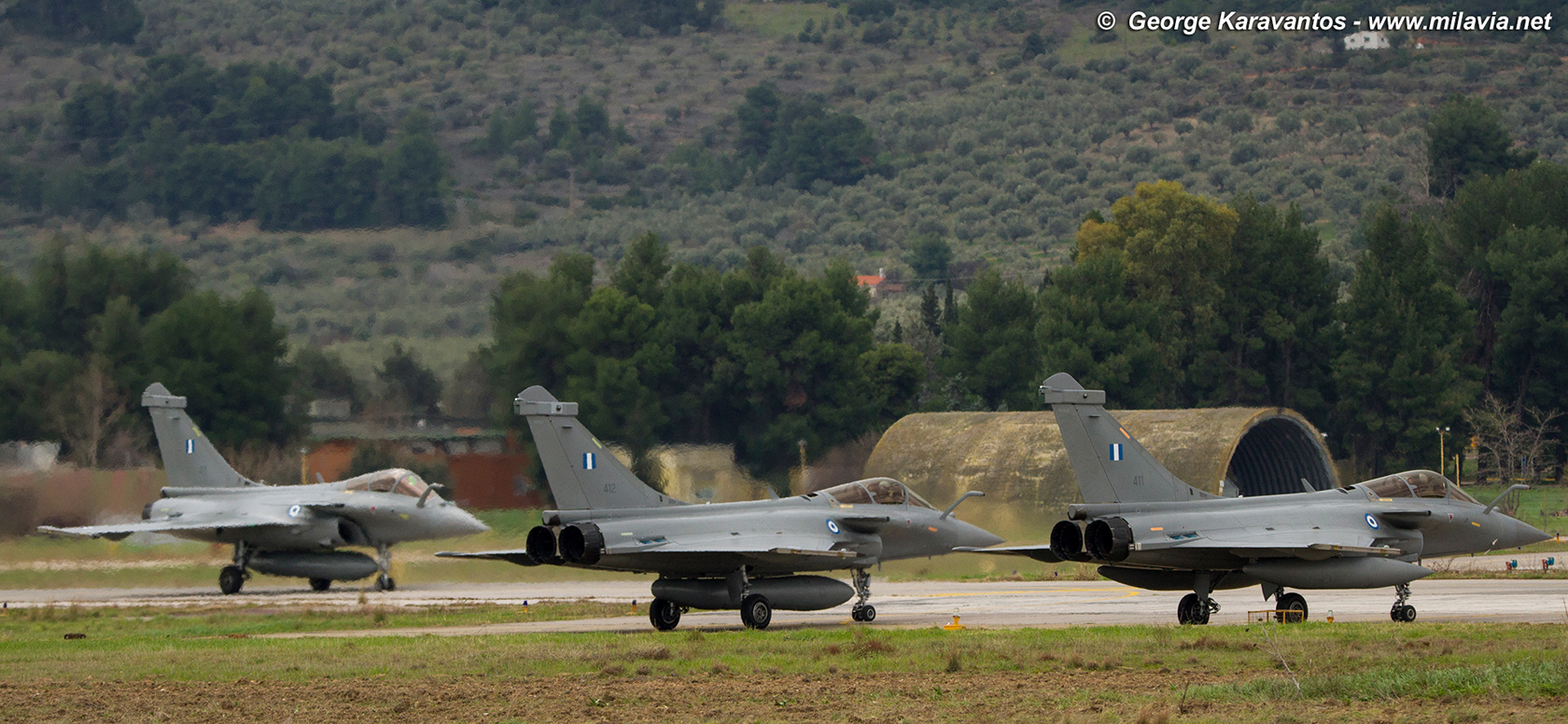 Arrival First Hellenic Air Force Rafales - Tanagra air base, Greece ...